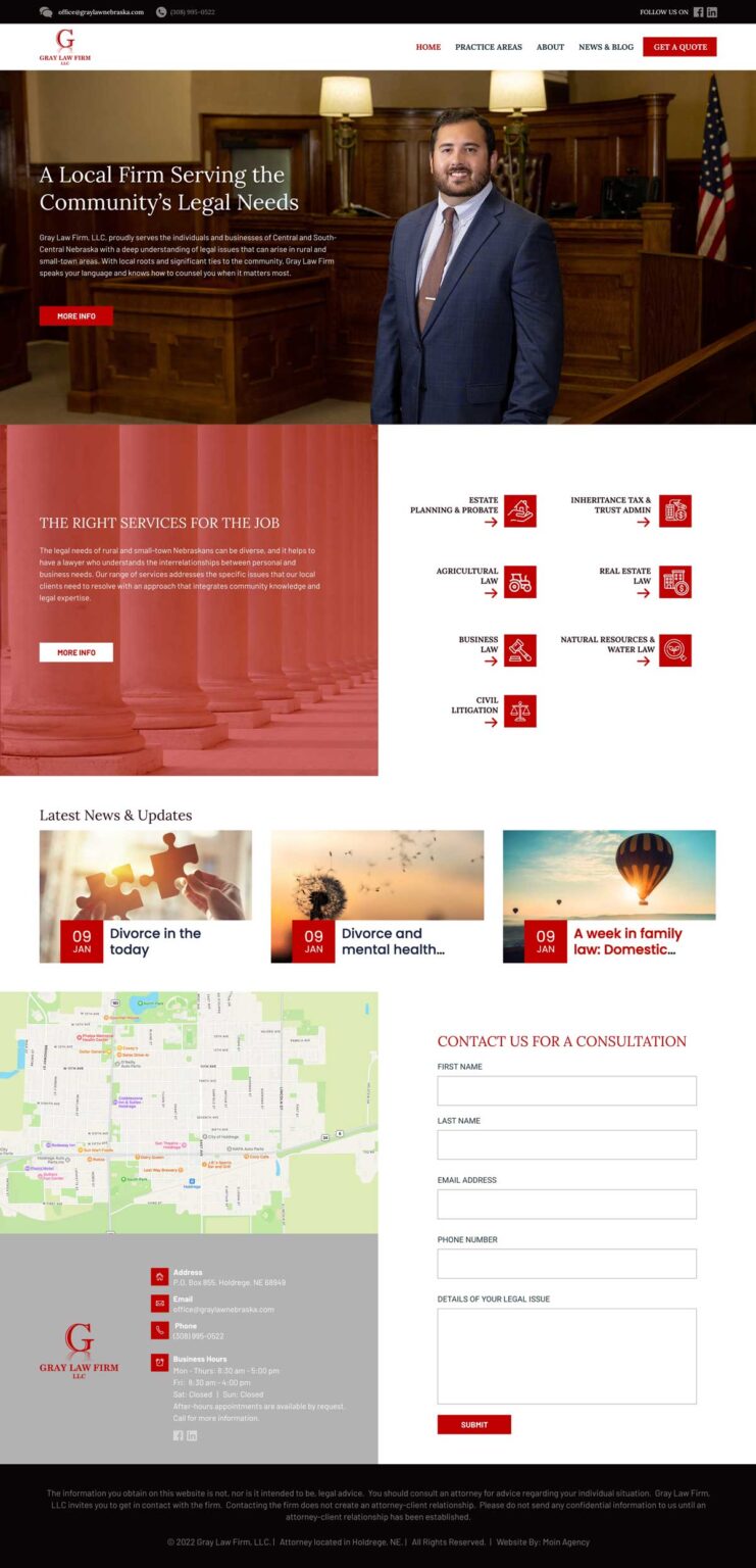 Website Design & SEO Services for Gray Law Firm | Arlington VA